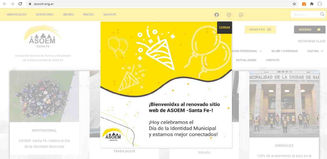 ASOEM -Santa Fe- presenta su renovado sitio web - ASOEM